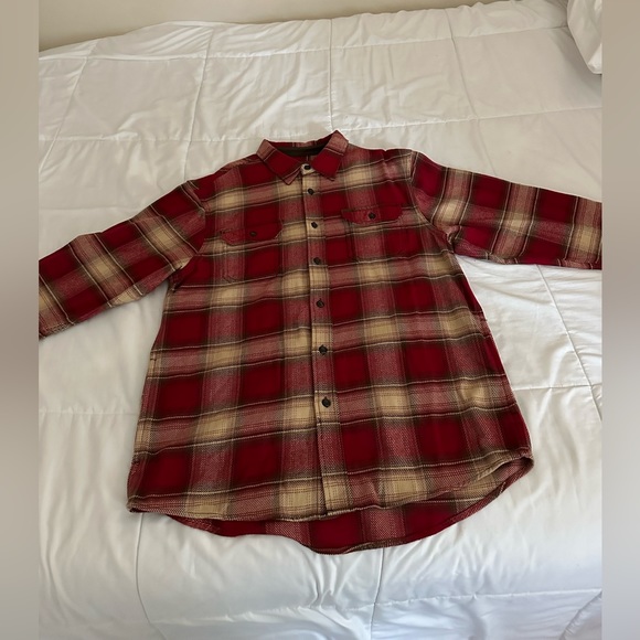 Orvis | Shirts | Orvis Classic Collection Mens Flannel Shirt Red Brown ...